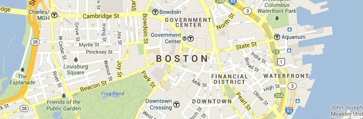 Downtown Boston Zip Code Map - Map